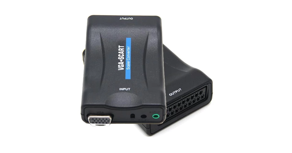 VGA-SCART átalakító adapter, SCART bemenetű TV-hez, projektorhoz